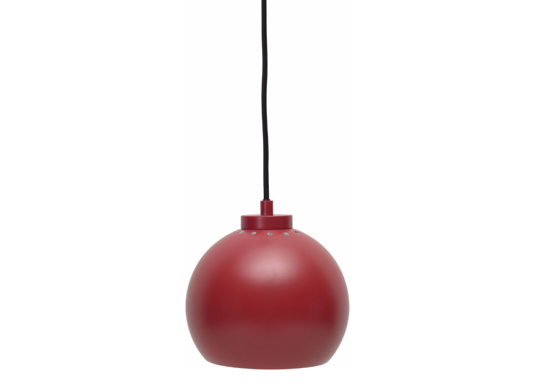 BALL PENDANT LAMP 180Ø, MATT RED - Repro Project Furniture